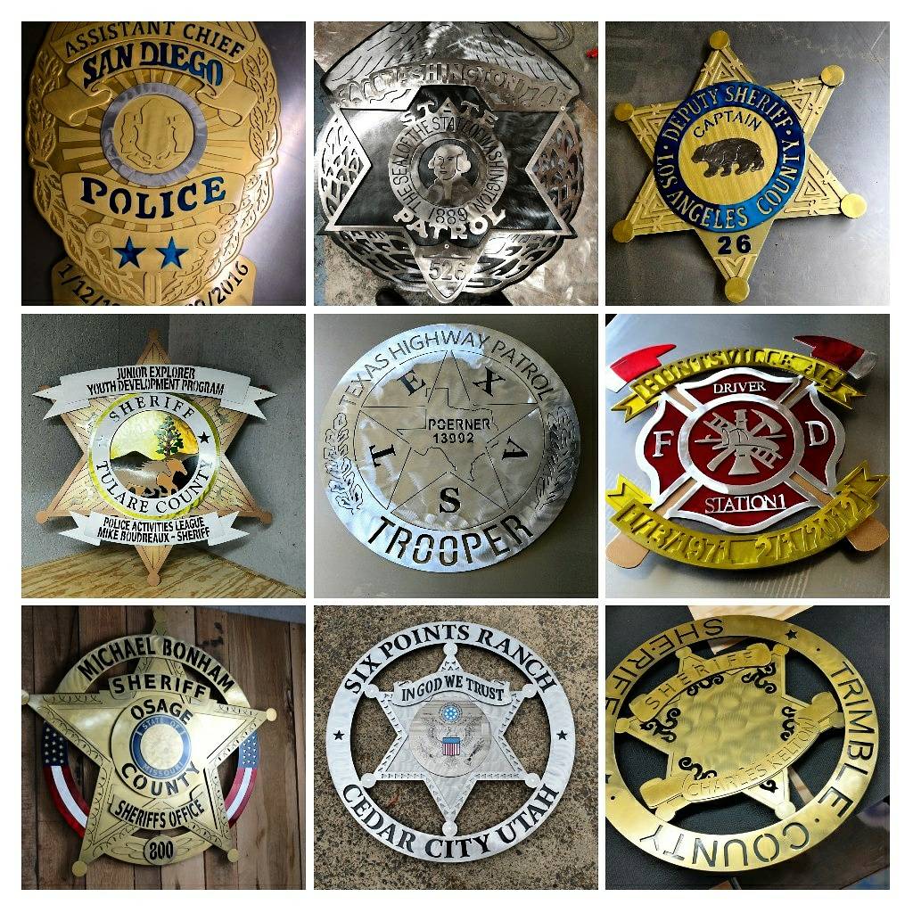 LEO Badges into Wall Art – FastLane MetalWorx